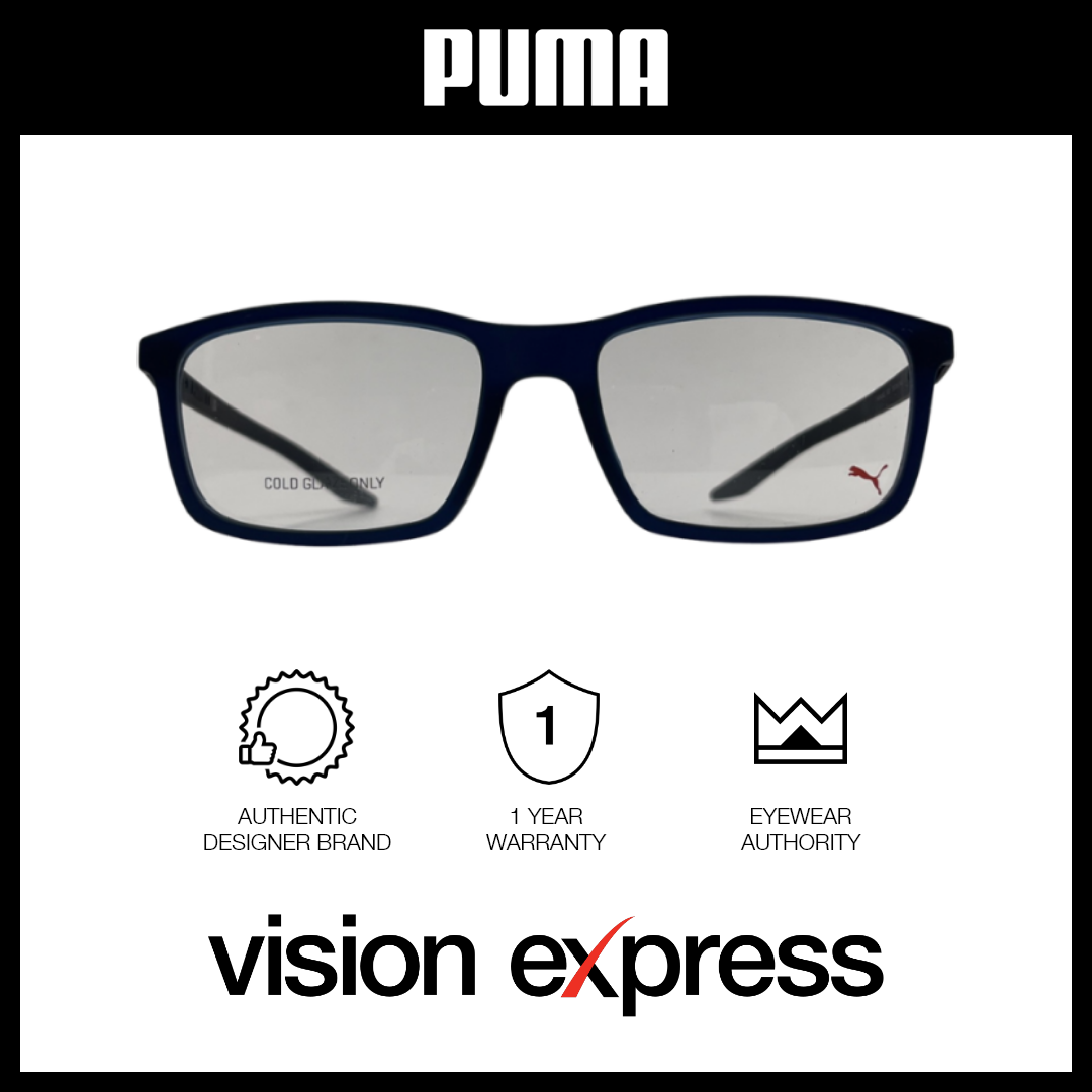 Puma Men's Blue Plastic Square Eyeglasses PU0418O00355 – Vision Express
